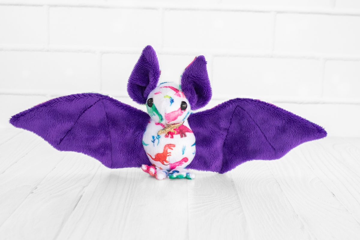 Purple Dinosaur Bat Stuffed Animal Plush Toy – BeeZeeArt