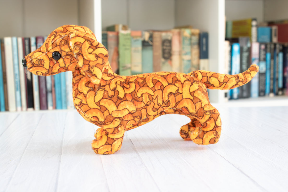 Macaweenie and Cheese Dachshund Plush Stuffed Animal – BeeZeeArt