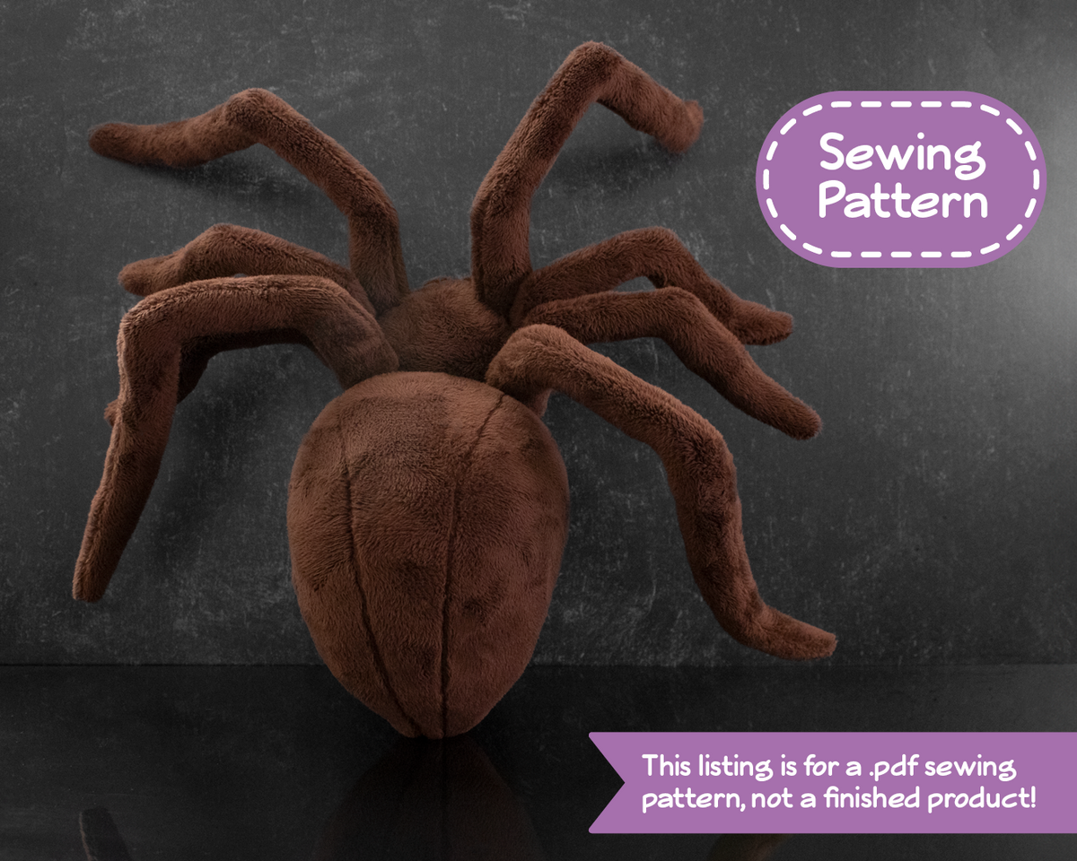 Spider Stuffed Animal Sewing Pattern - Digital Download – BeeZeeArt